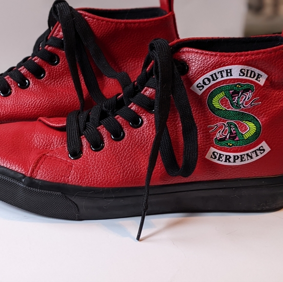Hot Topic | Shoes | Riverdale Southside Serpents Red Hitop Sneakers ...